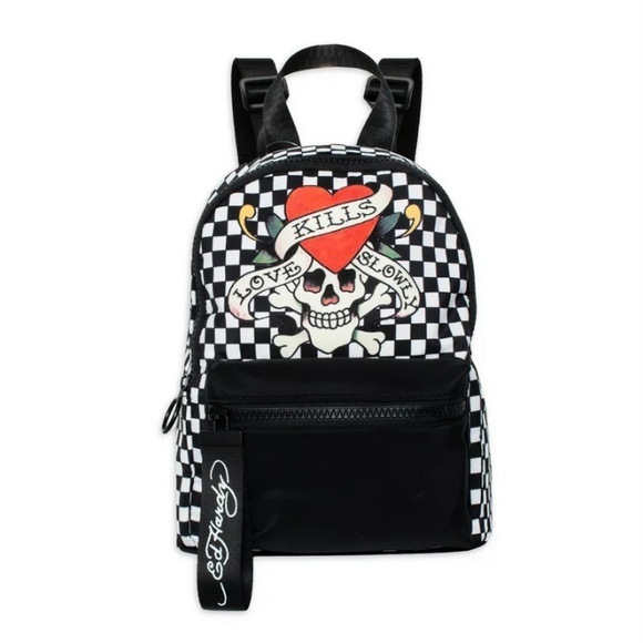 Ed Hardy | Bags | Nwt Ed Hardy Unisex Nylon Skull Checkers Mini ...